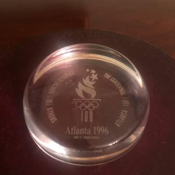 Accents | 1996 Olympics Crystal Paperweight | Poshmark